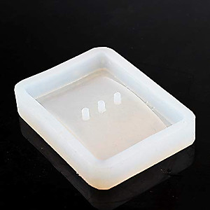 Soap Dish Mold with Drainage Doles Concrete Tray Silicone Mould