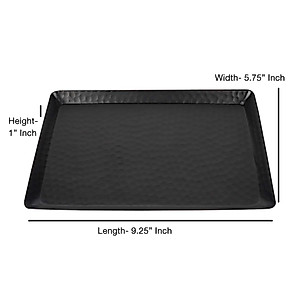 nu steel, Oil Rubbed Bronze nusteel Hammered Rectangular Vanity Decorative Home, Bathroom, Kitchen, Office, Countertops, Makeup Organizer Jewellery Perfume Holder Towel Tray