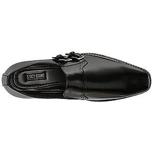 Stacy Adams Men's Kilgore Double Monk Strap Loafer, Black, 14