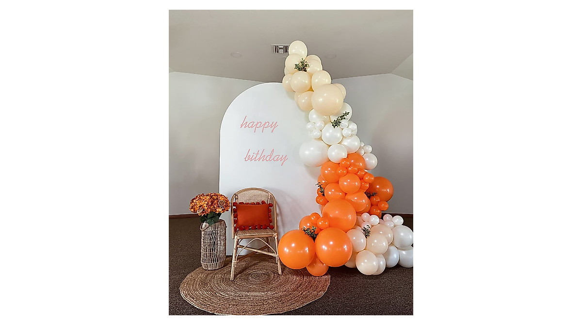FOTIOMRG 110pcs Orange Balloon Garland Kit for Celebrations