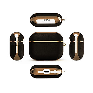 GAZE AirPods 3rd Generation Leather Cover Case Compatible with Apple AirPods 3 (Black)