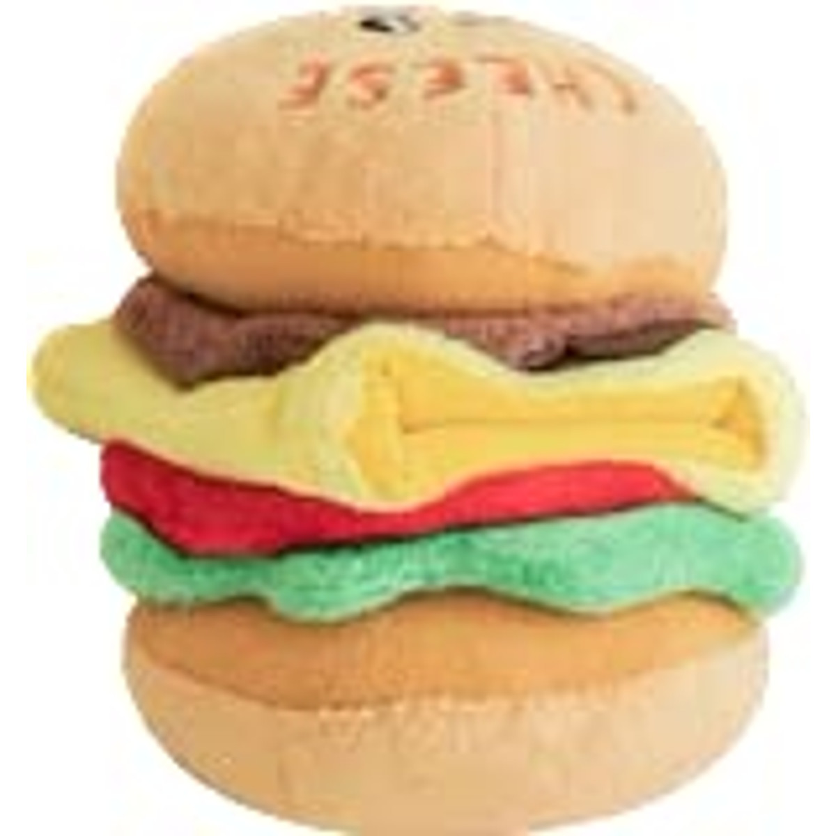 BITE ME Cheese Burger Nose-Work Toy, Dog Hide and Seek Interactive Toy, Pet Toy for Small and Medium Size Dogs, Dog Nose Work Toy and Sniffling Training Toy, Chew Toy