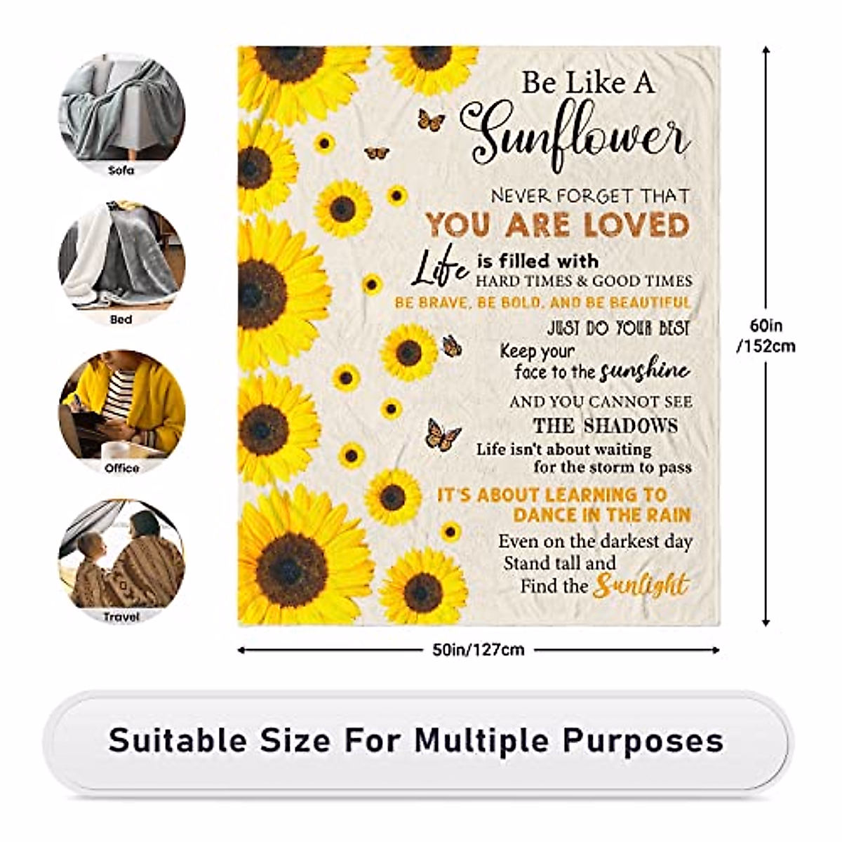 AIYUBOFUN Christmas Teen Girls Gifts - Xmas Gifts for Girls - Teenage Girl Gifts for Christmas - Teens Girl Birthday Gifts - Teenager Gifts for Girls Throw Blanket 60 x 50 inch