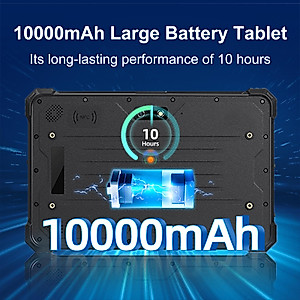 CENAVA Rugged Tablet A10ST,10.1" Heavy Duty Tablet Android 10,8GB+128GB,1000nit Sunshine Readable,1920 * 1200IPS,IP68 Military Waterproof Outdoors Industrial Tablet, MIL-STD-810G,WiFi,GPS,NFC,4G LTE