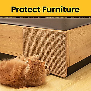 Conlun Cat Scratcher Mat,Natural Sisal Cat Scratch Pad,Horizontal Floor Cat Scratching Pads Rug for Indoor Cats Grinding Claws Nails,Cat Furniture Protector for Couch & Carpets & Sofas
