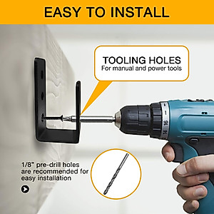 2x4 Door Barricade Brackets (2 pcs) | Drop Open Bar Holder Steel U Bracket for 2 by 4 Lumber as Security Door Reinforcement, Door Jammer, Tool Hanger for Your Home, Barn, Shed, Garage, Gate