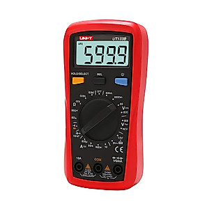 UNI-T Digital Multimeter Tester UT133B, AC DC Voltage Current Dmm Multimeter 6000 Counts NCV Measures Volt Amp Ohm Capacitance Continuity Buzzer Diode Test Battery Test, Palm Size Backlight Data Hold