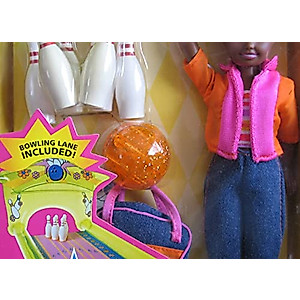 Barbie Bowling Party JANET Doll AA w Bowling Pins, Bowling Ball & More! (1998)