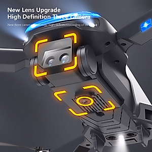 Rc Drones With Camera for Adults 4k & 1080p Mini Drone for Kids 8-12 with Headless Mode, Mobile Phone Control, Multiple Flight Modes, 2.4G Rc Plane Fpv Drone Remote Control Airplane Cool Stuff (Black)