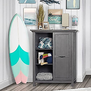 Evolur Belmar Tall Chest Dresser, 38x20.25x48 Inch (Pack of 1), Rustic Grey