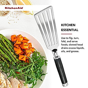 KitchenAid Gourmet Stainless Steel Flex Turner, One Size, Black