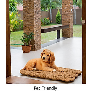 Iron Gate - Natural Jute Rope Woven Doormat 18x30 - Single Pack - 100% All Natural Fibers - Eco-Friendly - Classic Interwoven Rope Design