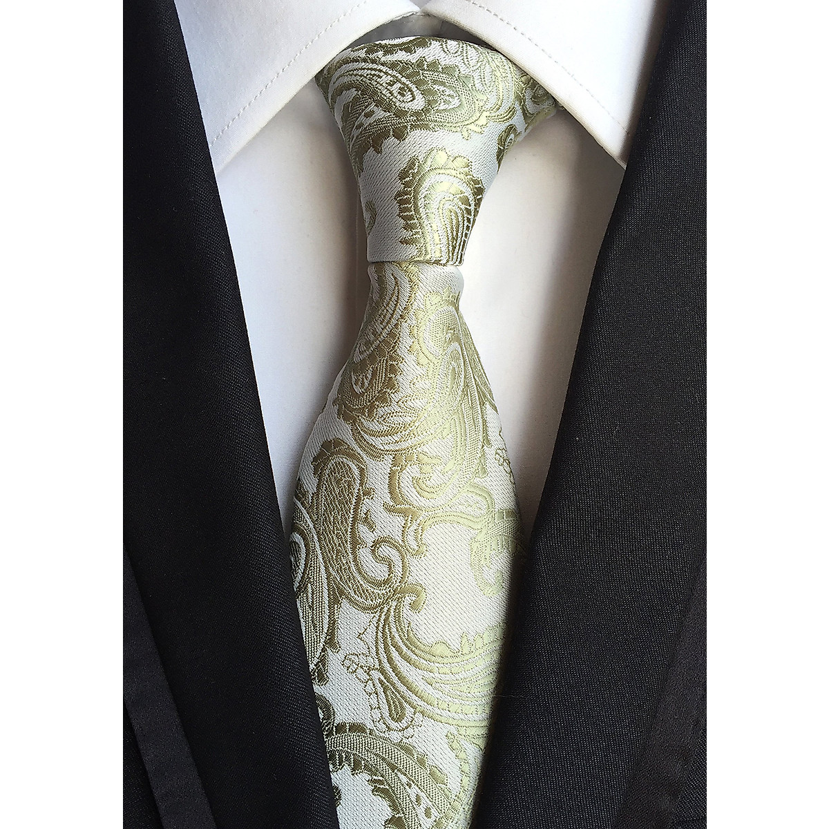 Men Tender Green Texture Ties Stylish HANDMADE Luxury Formal Suit Selt Neckties