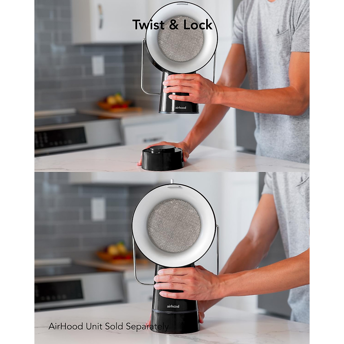 airhood Base Boost | Elevate the Height of Your Portable Kitchen Exhaust Fan | Ideal for Indoor Cooking Updraft (Space Black)