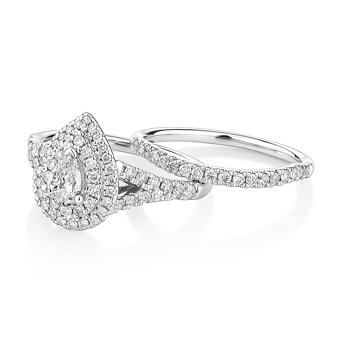 Molioaki 1 Carat (ctw) D-VVS1 moissanite engagement rings for women Platinum Plated Silver moissanite rings-Y-9