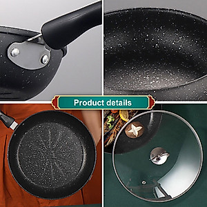 Sonhomay Egg Frying Pan, 4.7-Inch Single Egg Durable Small Pan with Handle, Nonstick Frying Pan With Lid Covered, Heat Resistant Small Egg Skillet Cooking Pot, Portable Round Omelet Pan for Stove