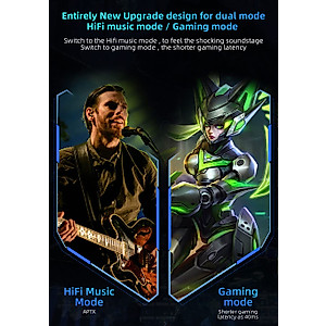 CCA BTX Bluetooth 5.2 Module IEM Bluetooth Adapter with Mic Waterproof Ear Hook Extra Long Battery Life Bluetooth Cable for ​KZ ZS10 PRO/ZSN Pro X/ZSN PRO/ZSN/AS16/ZAX/DQ6 CA16 /C12/CRA(C pin)