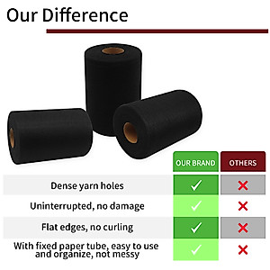 Black Tulle Fabric Rolls 6 Inch by 100 Yards (300 feet) Fabric Spool Tulle Ribbon for DIY Black Halloween Tutu Bow Baby Shower Birthday Party Wedding Decorations Christmas Craft Supplies