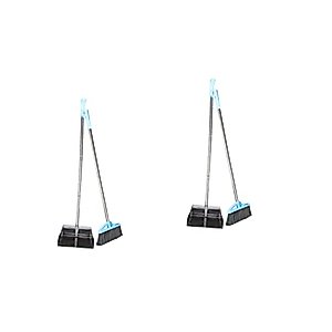 Alipis 2 Sets Stainless Steel Trash Shovel Office Bin Dustpan Kit Trash Bin Outdoor Bathroom Cleaning Room Cleaning Broom Stainless Steel + Plastic Cleaning Shovel Handheld