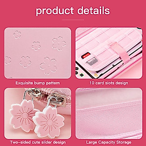 HLRAO Pink Travel Carrying Case Accessories Kit Compatible with Nintendo Switch (NOT Fit OLED/Lite).Pink Switch Hard Protective Cover,Adjustable Stand,Screen Protector & Cute Thumb Grips 10 in 1 Gift.