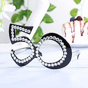 KKBES Happy Birthday Glasses 50th Birthday Party Eyeglasses Birthday Party Props 50th Anniversary Party Glasses Farty Favors