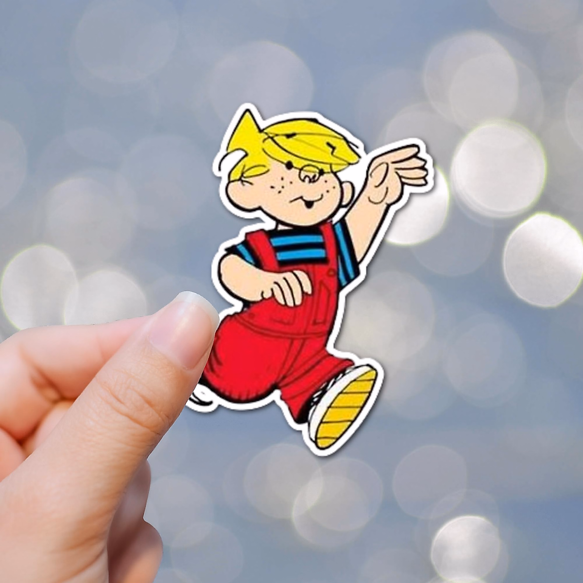 3.5" Dennis the Menace Classic Vintage Retro Nostalgic Animated Cartoon Laminated Sticker Decal gift perfect for laptop, kindle, pc, tumbler, tablet and more