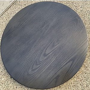 Advanced Furniture 21 Inches Diameter Grey Wood Rotating Turntable Lazy Susan 360 Swivel, Gray