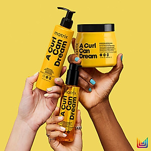 Matrix A Curl Can Dream Light Hold Gel, Defines Curls Without Flaking or Crunch For Curly, Coily, & Wavy Hair, Silicone, Sulfate & Paraben Free, Salon Styling Gel, Control Frizz, 6.7 Fl Oz