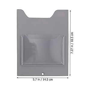 Cabilock Wall Mount File Holder Expandable Rack Retractable Holder Wall Mounted Stacking Holder with 10 Pocket Slots Attendance Card Holder Slot for Office Warehouse Grey Expandable Rack