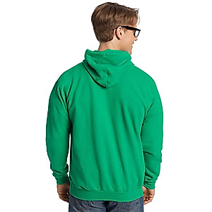 Hanes Mens Ecosmart Hooded Sweatshirt, M, Athletic Teal