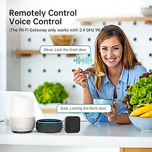 Wi-Fi & Bluetooth Smart Lock, Keyless Entry Smart Front Lock, hornbill Touch Screen Keypads, App Control, Auto Lock, Compatible with Alexa, Remotely Control