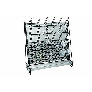 Heathrow Scientific HS23243A Glassware Drying Rack, 90 Pegs, Vinyl-Coated Steel Wire Construction, Self-Standing or Wall-Mountable