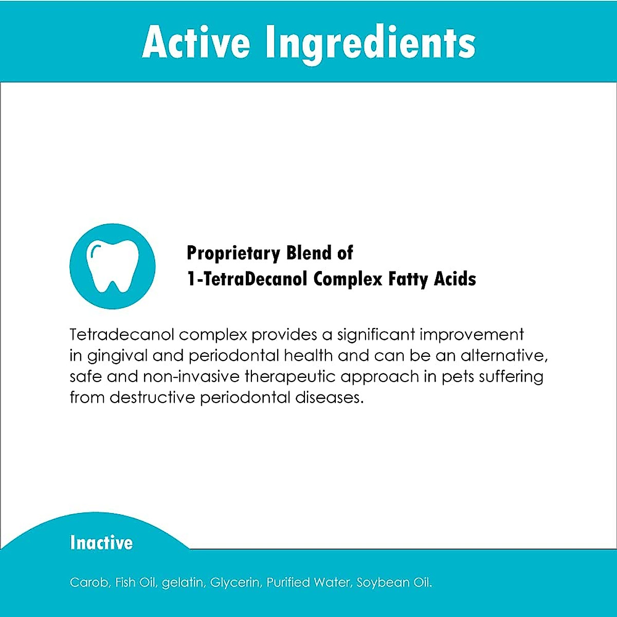Ora-Clens 1-TDC Periodontal Supplement ES for Dog & Cat, Supports Oral, Hip & Joint Health, Muscle & Stamina Recovery, Skin & Coat Health, 120 Capsules