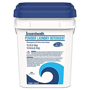 Boardwalk BWK340LP 18 lbs. Pail Low Foam Laundry Detergent Powder - Crisp Clean Scent