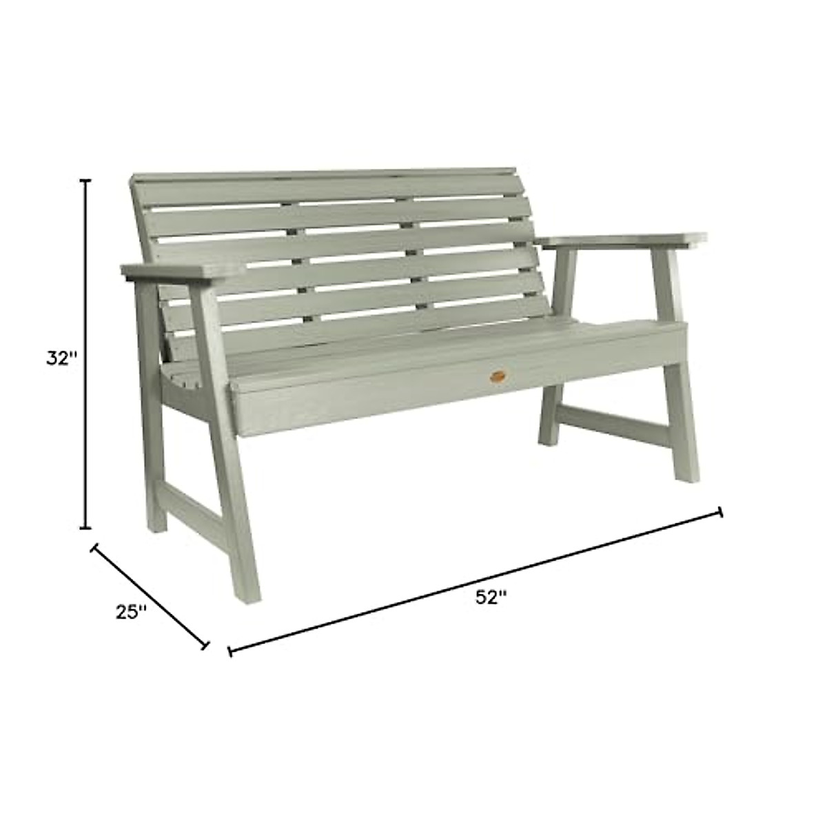 Highwood Weatherly Garden Bench, 4ft, Eucalyptus