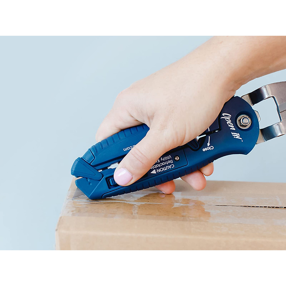 Zibra Open-It! All-In-One Multi Tool with Heavy-Duty Scissors, Box Cutter, Screwdriver, and Package Opener, Blue | Ontel Battery Daddy - Battery Organizer Storage Case with Tester