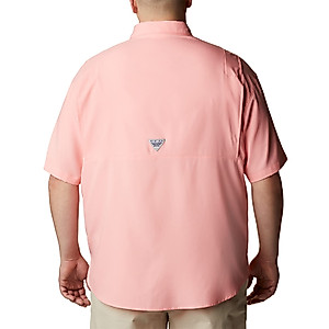 Columbia Men's PFG Tamiami II UPF 40 Short Sleeve Fishing Shirt, Sorbet, Large
