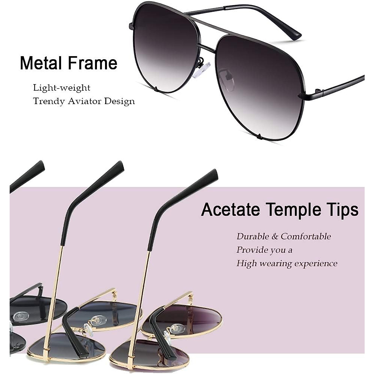 Mirrored Aviator Sunglasses For Men Women Fashion Designer UV400 Sun Glasses