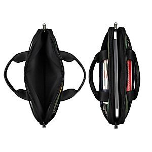 Butterfly Flower Design Laptop Computer Bag Waterproof Shoulder Messenger Bag 13-15 inch Durable Laptop Tote Bag with Shoulder Strap Handle Lightweight Crossbody Briefcase