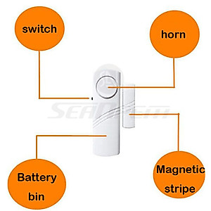 Home Security Alarm System DIY Kit - Magnetic Sensor - Guardian Protector - Window Glass Vibration Security Burglar Alarm for Homes, Cars, Sheds, Caravans, Motorhomes - Price Xes (Set of 10)