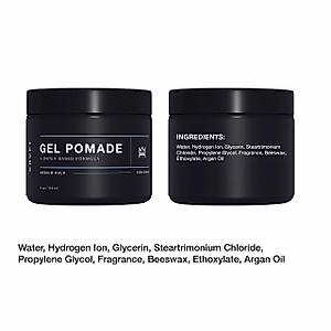 CRVFT Gel Pomade 4oz | High Shine/Medium Hold | Water Based/Water Soluble | Ideal For Short/Medium Thin/Thick Hair | For A Clean Cut Look | Men’s Styling Product [Clear], Stylist Approved [Scented]