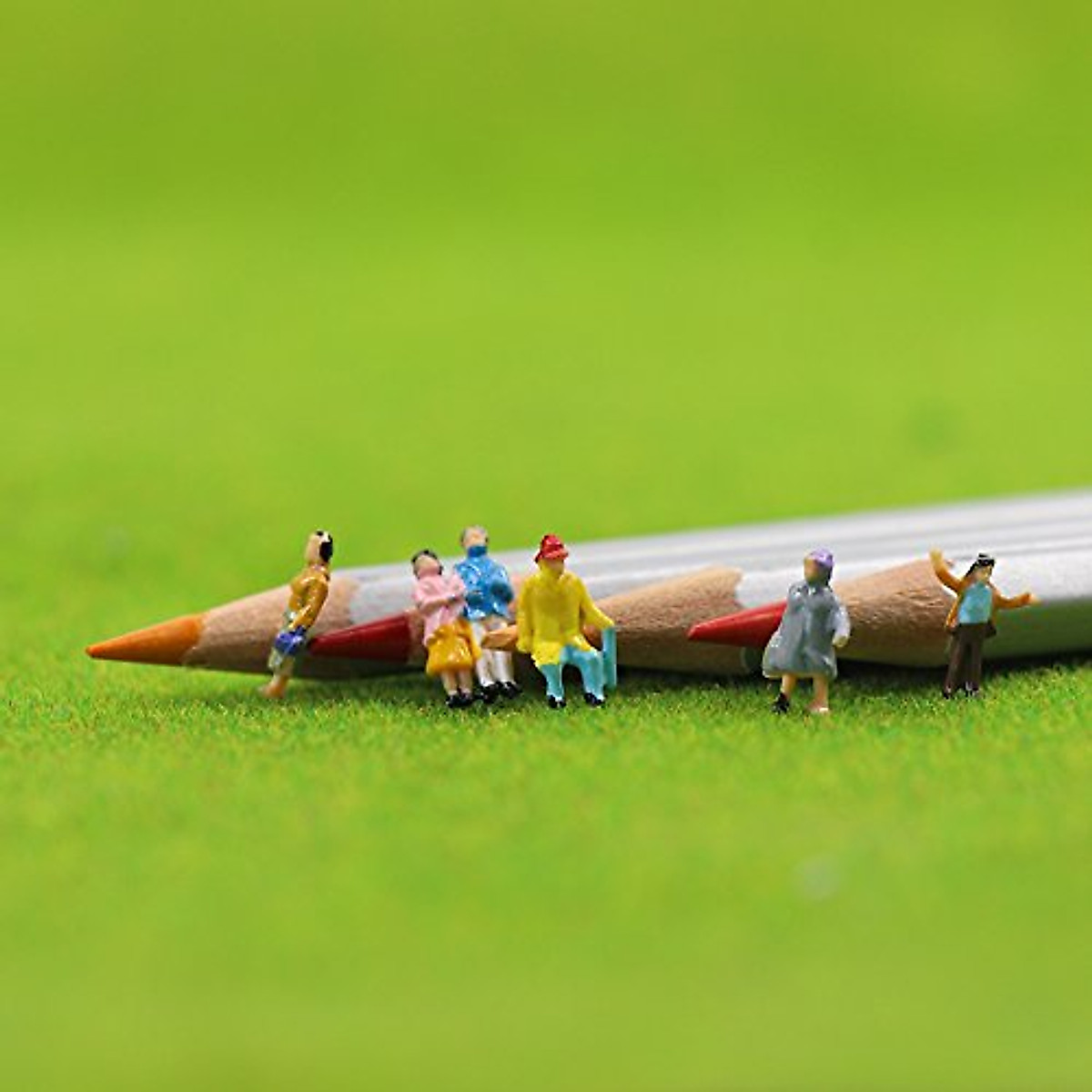 P150W 100pcs 1:160 Painted Figures N Scale Standing People Assorted Poses Model Trains