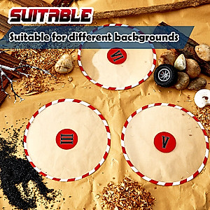 6 Pcs Objective Point Markers, Round Objective Marker Compatible with Military Game, Gaming Miniatures, Gaming Accessory, 0.01 Inch Thick, Miniature Not Included