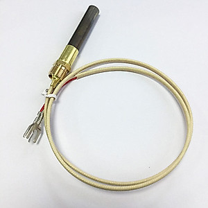 Thermopile Generator,750 Millivolt Temperature Resistance Replacement Thermopile Generator,24'' Long Fireplace Replacement Parts,Fireplace & Stove Accessory,for Gas Fireplace/Gas Grills/Gas Boilers