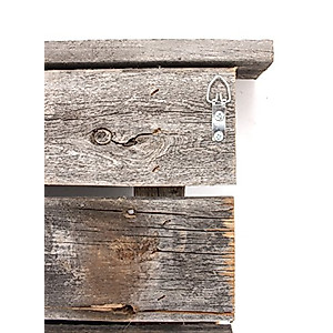 BarnwoodUSA | Rustic Wood Farmhouse Shelf with Hooks (Weathered Gray)