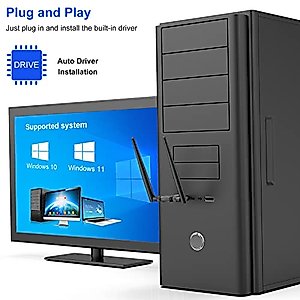 WiFi 6 USB Adapter for PC, XDO Wireless USB WiFi Adapter for Desktop Laptop Computer, USB 3.0 WiFi Dongle High Gain Dual Band 2.4G/5GHz, AX1800Mbps MU-MiMO Wireless Network Adapter for Windows 10/11
