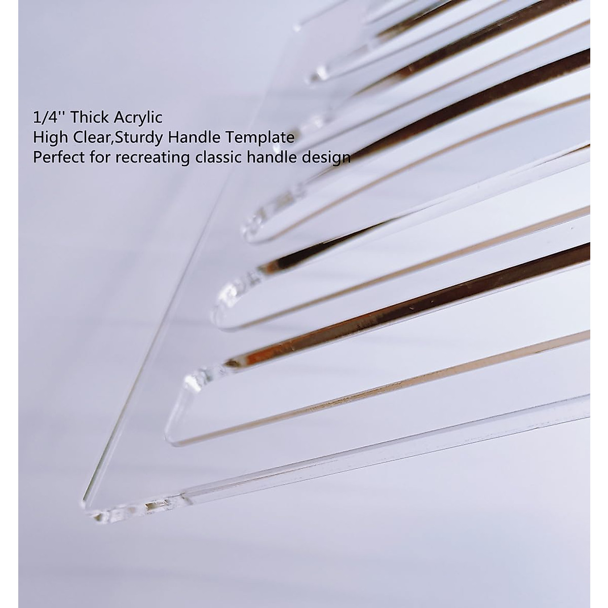 Charcuterie Board Handle Template,Acrylic Router Template,6 in 1 Grab Handle Router Template,Woodworking Router Template (11.75x7.75)
