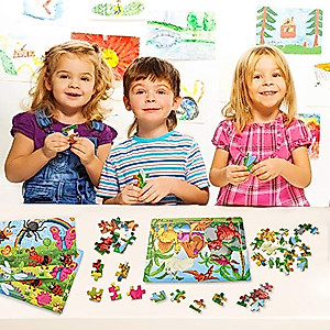 (6 Puzzles*60 Piece) Puzzles for Kids Ages 4-8, Wooden Jigsaw Puzzles 60 Pieces Preschool Toddler Puzzles Set for Boys and Girls