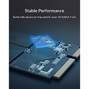 ORICO M200 256GB mSATA SSD Hard Solid Drive- 3D NAND TLC - SATA III - 6Gbps-Internal Solid State Drive for Desktop Laptop -M200 (256GB)