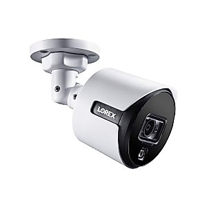 Lorex Indoor/Outdoor 4K Analog Security Camera, Add-On Bullet Camera for Wired Surveillance System, Active Deterrence and Color Night Vision, 1 Bullet Camera
